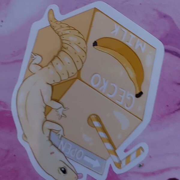 Leopard Gecko Fruit Flavored Milk Stickers | Reptile | Sticker Pack ...