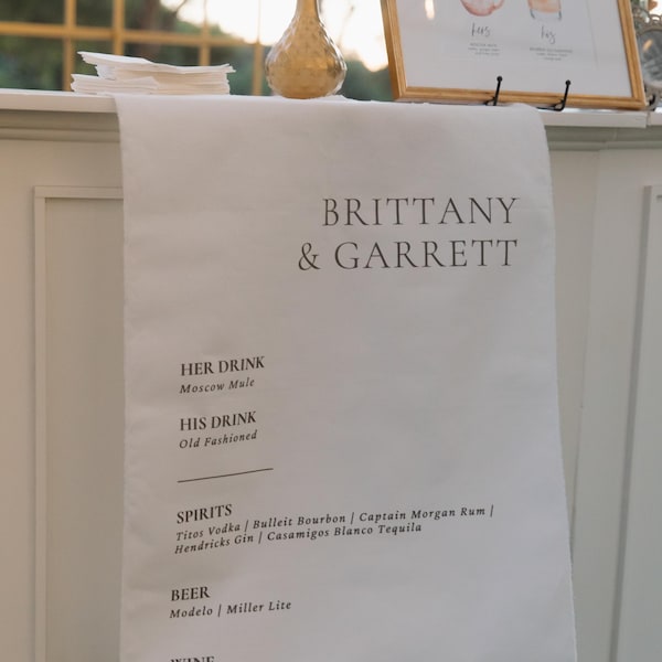 Wedding Seating Chart, Fabric Seating Chart, Linen Seating Chart ...