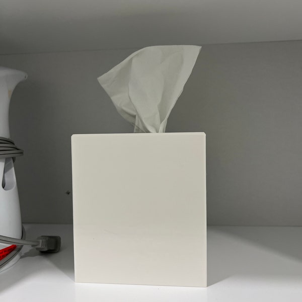 Tissue Box Cover, Jade White, Tissue Box, Tissue Cover, Minimalist ...