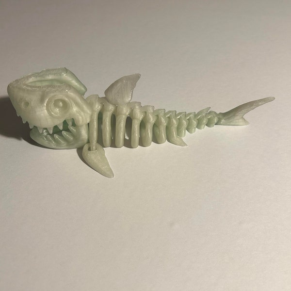 Flexi Factory Print-in-place Skeleton Shark 3D STL and 3MF Files for ...