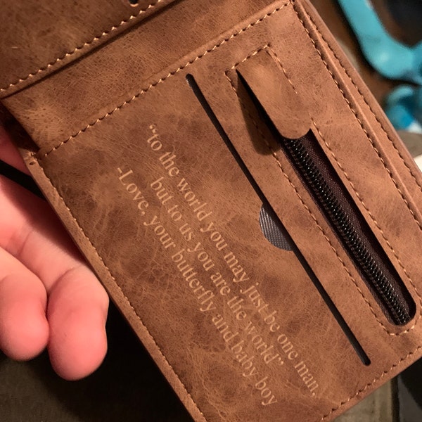 Fathers Day Gift From Kids, Mens Wallet for Dad, Personalized Wallet ...