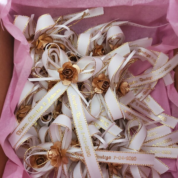 Set of 12 Sweet Fifteen Personalized Favor Ribbons, Custom Ribbon ...