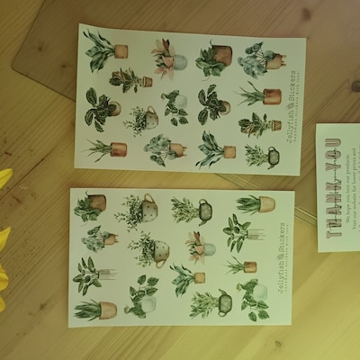 Eucalyptus and Cotton Sticker Set Floral Stickers Journal - Etsy