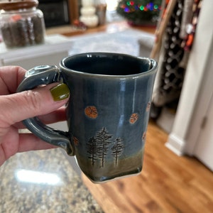 Firefly Mug, Pine Tree Mug, up North Summer Mug, Camping Coffee Cup, North Woods Rustic Kitchen ...