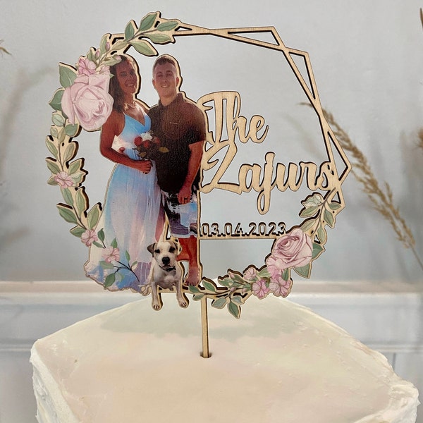 Couple Portrait Cake Topper, Design Your Own Cake Topper, Custom Text ...