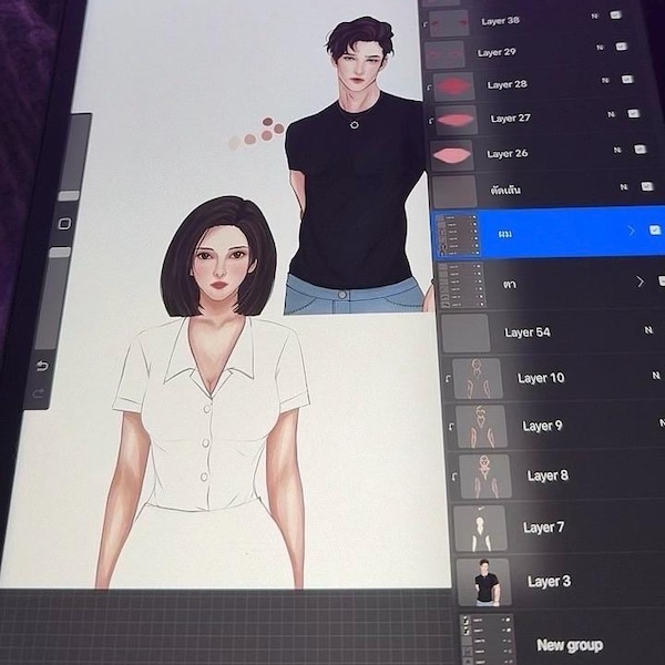 54 Procreate Rendering Brushes, Procreate Rendering Brushset, Lineart ...