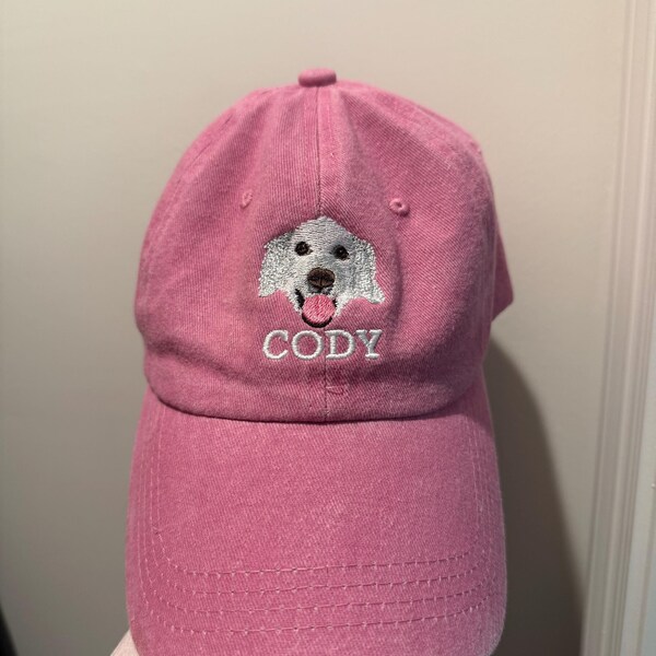 Custom Embroidered Outline Couples Hat From Photo, Couple Embroidery ...