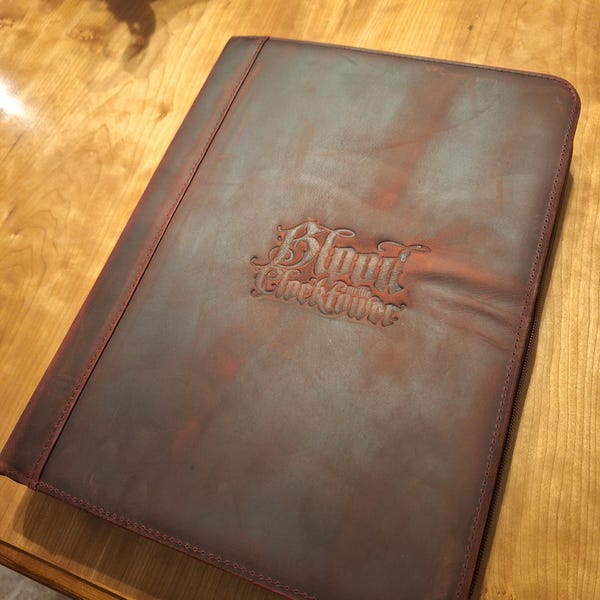 Personalized 3-ring Binder Portfolio, Embossed PU Leather Padfolio ...