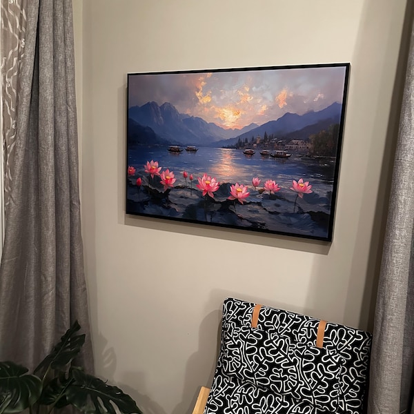 Lord Krishna and Queen Rukmini Portrait Canvas Print, Wall Art Home ...