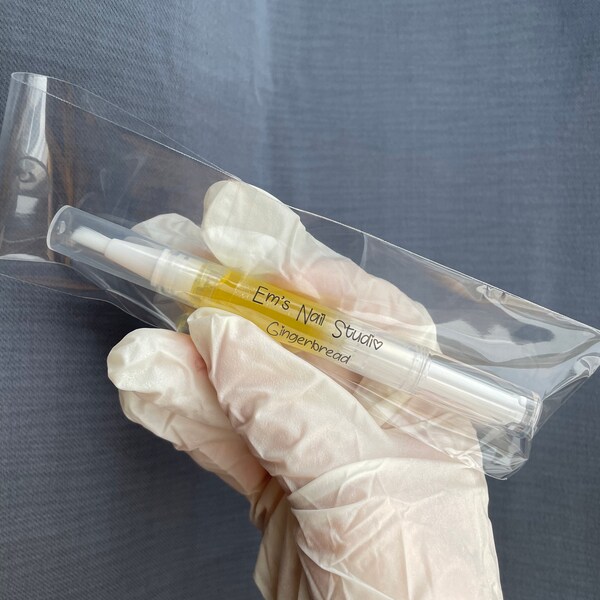 60 1.75x0.66 Clear Foil Labels Personalized Cuticle Pen, Lash Stickers ...