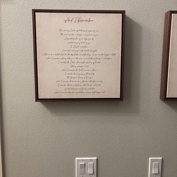 Custom Calligraphy Print Framed, Unframed; Framed Calligraphy ...