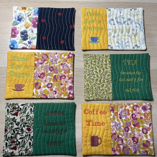 ITH to Plant a Garden Mug Rug, ITH Machine Embroidery Pattern, Two ...