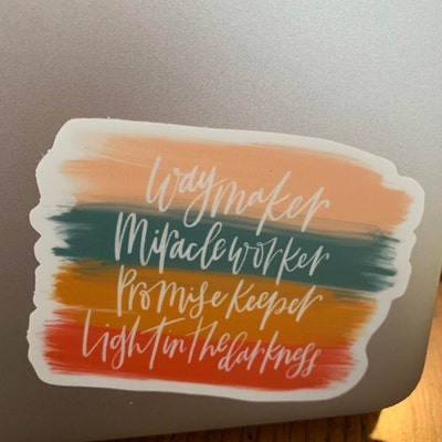 Waymaker Sticker Religious Christian Stickers Faith Bible Journal ...