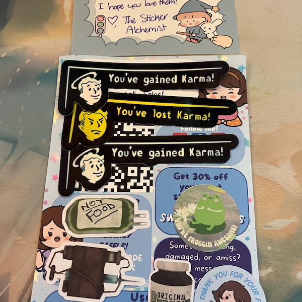 Fallout Karma Lost or Gained Handmade Holographic Vinyl Sticker - Etsy