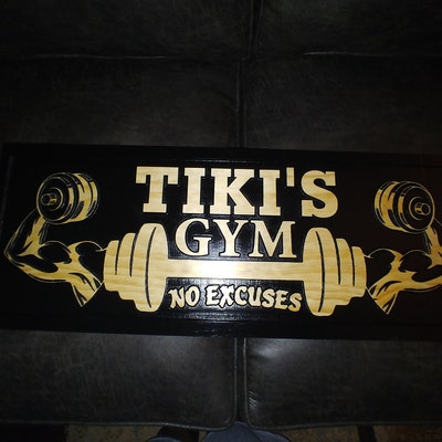 Personalized Gym Name Sign Custom Home Gym Workout Room Sign Gifts for ...