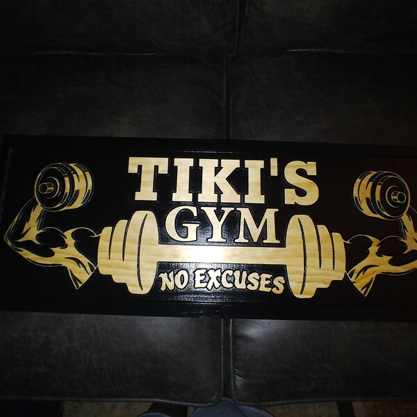 Personalized Gym Name Sign Custom Home Gym Workout Room Sign Gifts for ...