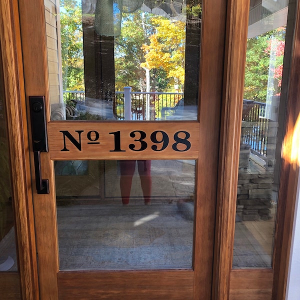 Custom Transom Window Numbers Vinyl Decal 3" to 12" Tall - Home Address ...