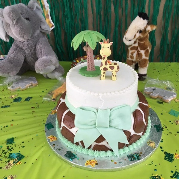 Giraffe Cake Topper, Jungle Cake Topper, Baby Giraffe Baby Shower ...