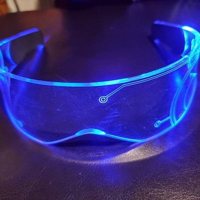 The Original Illuminated Cyberpunk Cyber Goth Visor Tron V3 Visor ...