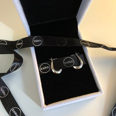 Silver Square Creole Hoop Earrings / Chunky Hinged Creole Earrings ...