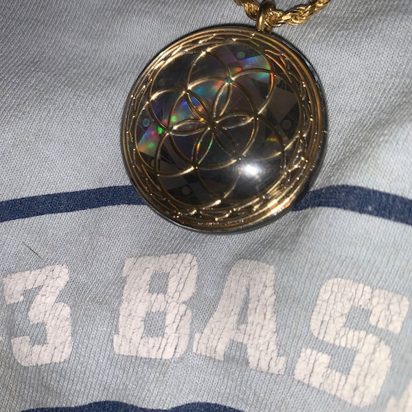 Golden Fire Sri Yantra Mandala Orgone Vortex Tesla Orgonite Pendant EMF ...