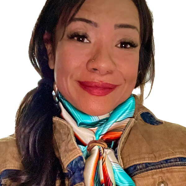 Wild Rag, Aztec Wild Rag, Brown, Blue, White Western Wild Rag, Cowboy ...