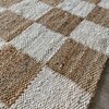 Home Decor Natural Checkered Jute Rug for Bedroom Aesthetic, Living ...