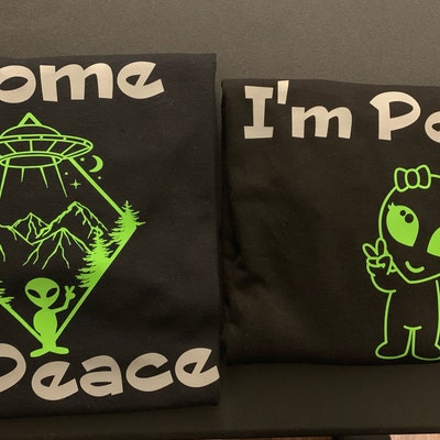 Cute Alien Outline SVG, Alien Face Decal, Kawaii Clipart Bundle, Outer ...