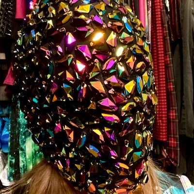 Red Monster .. Custom Masquerade Mask Handmade Covered Red Jewels - Etsy