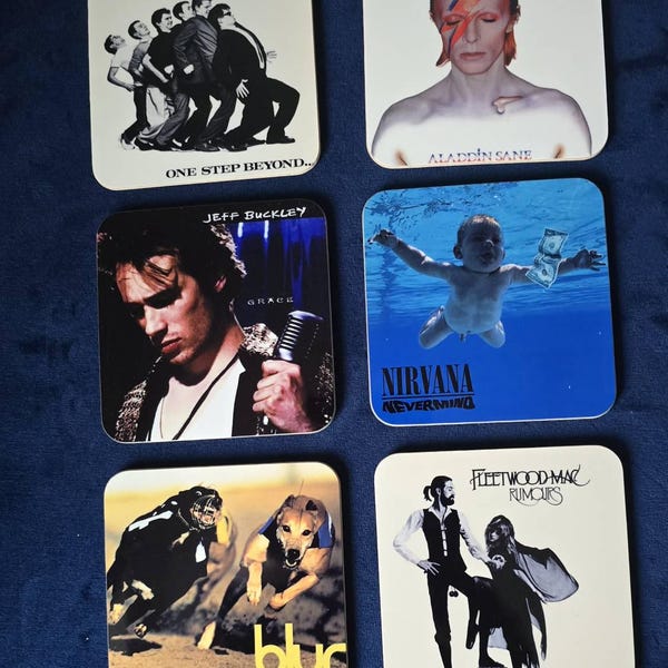 Your Favorite Album Cover Made Into a Wooden Coasters - Etsy UK
