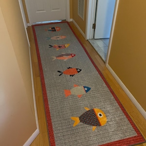Non Slip Washable Fish Blue Kitchen Rug Runner Carpet Mat - Etsy