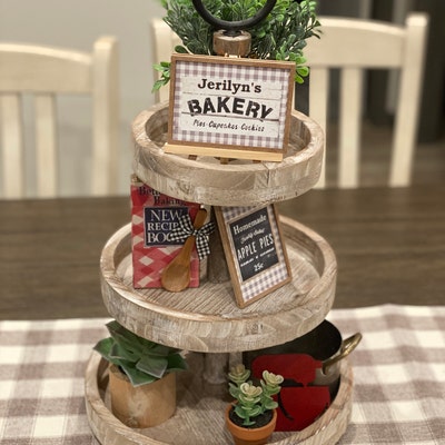 Personalized Pie Baking Signs, Set of 5, Tiered Tray Fillers/farmhouse ...