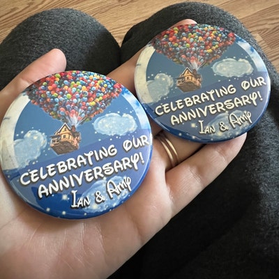 Disney Anniversary Buttons-disney Anniversary Pins-mickey and - Etsy