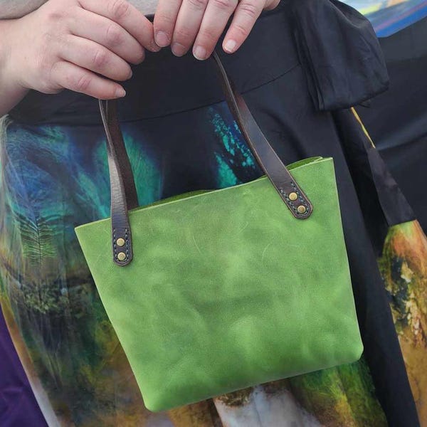 Leather Mini Tote Bag PDF Pattern | Handbag PDF Template | Woman Mini ...