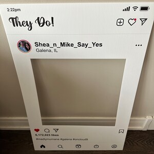Personalized Selfie Frame, Instagram Frame, Printed, Photo Booth Prop ...