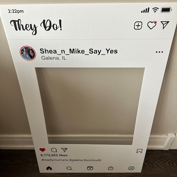 Selfie Frame, Instagram Frame, Printed, Photo Booth Prop, Birthdays ...