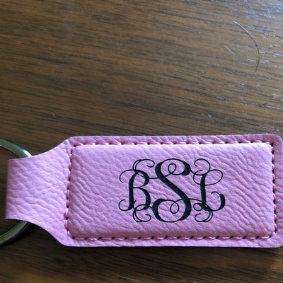 Personalized Vegan Leather Keychain, Vegan Key Chain, Key Fob ...