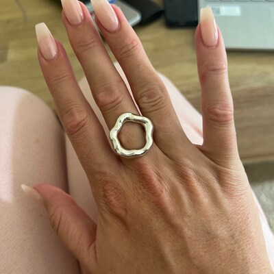 Chunky Letter Rings Womens Custom Rings Handmade Jewelry - Etsy