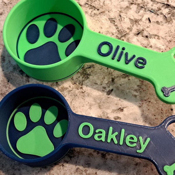 Personalized Dog Food Scoop, Pet Food Measuring Cup With Name, Kibble ...