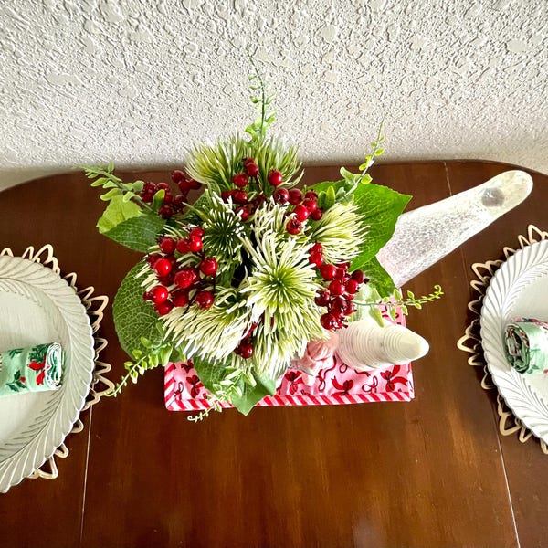 29" Faux Cranberry Branch, Decorative Cranberry Stem, Minimalist Style ...