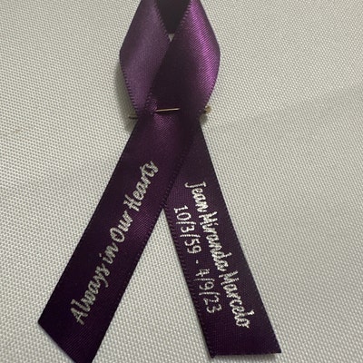 Custom Memorial Ribbons Pinned and Ready to Wear Baptism - Etsy