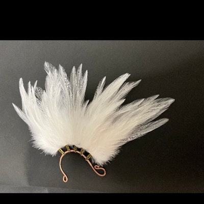 Feather Ear Wrap, Boho Wedding Feather Earrings, Feather Ear Cuff ...