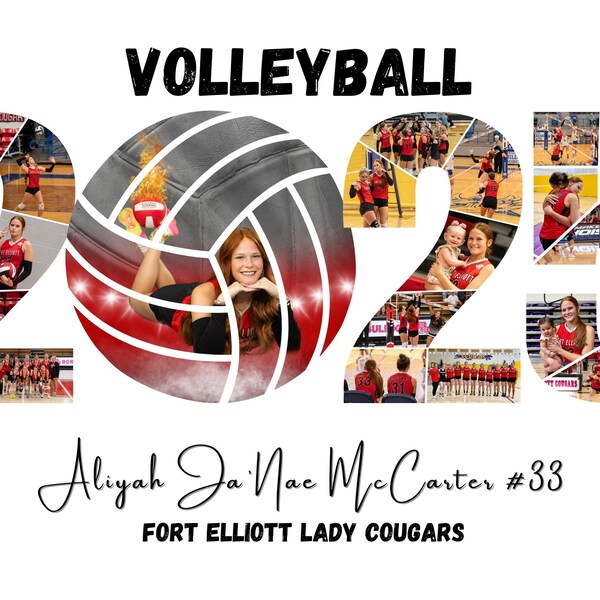 Personalized 2025 Volleyball Senior Night Collage | Graduation ...