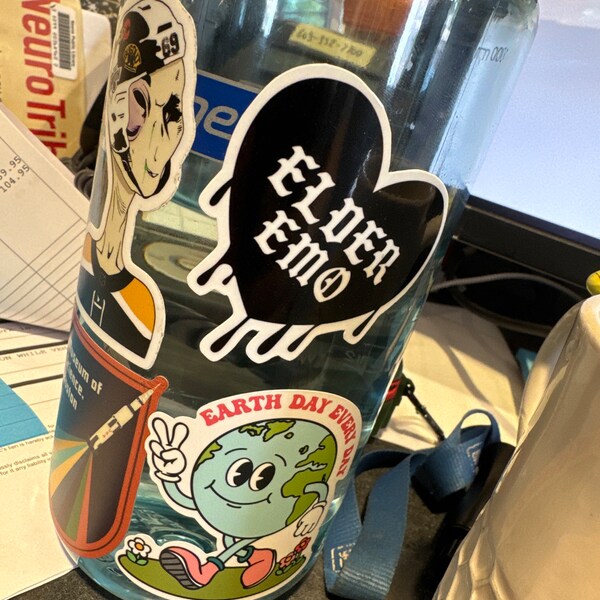 Melting Smiley Face Sticker, Cute Stickers, Drippy Yellow Happy Face ...