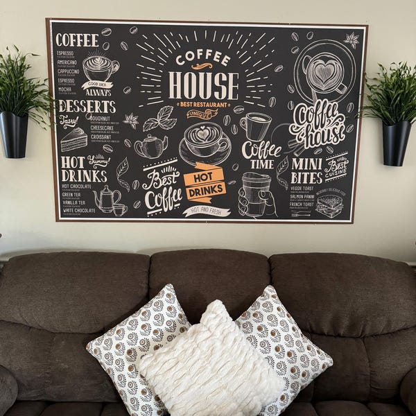 Customizable Cafe Wall Posters | French Style Cafe Mural | Coffe Shop ...