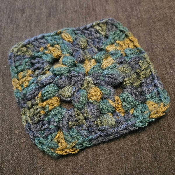 Nana's "puff Square" | CROCHET SQUARE PATTERN | Colorful Square | Nana ...