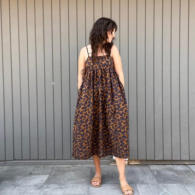 Womens Gathered Maxi Dress With Empire Waist Digital PDF Sewing Pattern ...