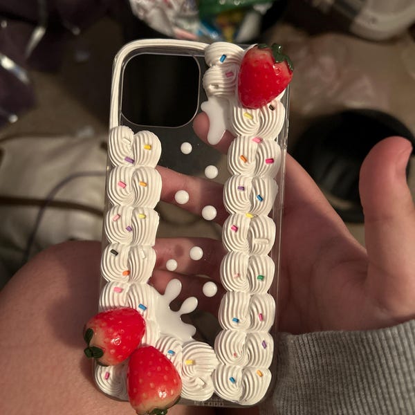 Decoden Phone Case, Strawberry Sprinkles Phone Case, Custom 3D Phone ...