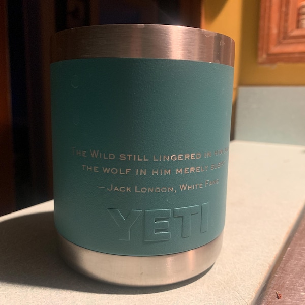 REAL YETI 20 Oz. Laser Engraved White Stainless Steel Yeti Rambler ...