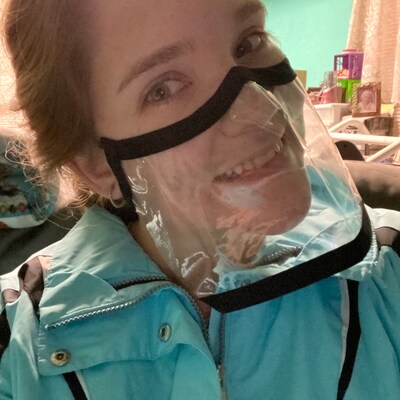 SILVER BLING Clear Face Mask Completely Clear Face Mask With - Etsy